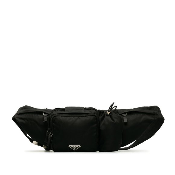 Prada | Bags | Prada Triangle Plate Waist Bag Body Black Womens | Poshmark